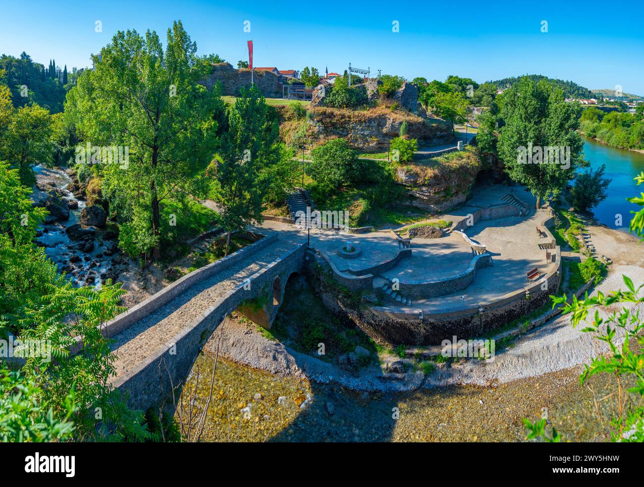 Nemanjin grad fortress in Podgorica, Montenegro Stock Photo - Alamy