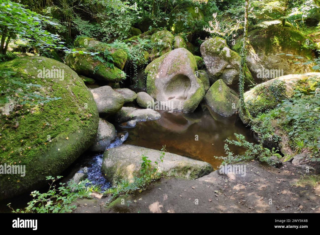 Boulder field alongside the Silver River (Rivière d'Argent) at the ...