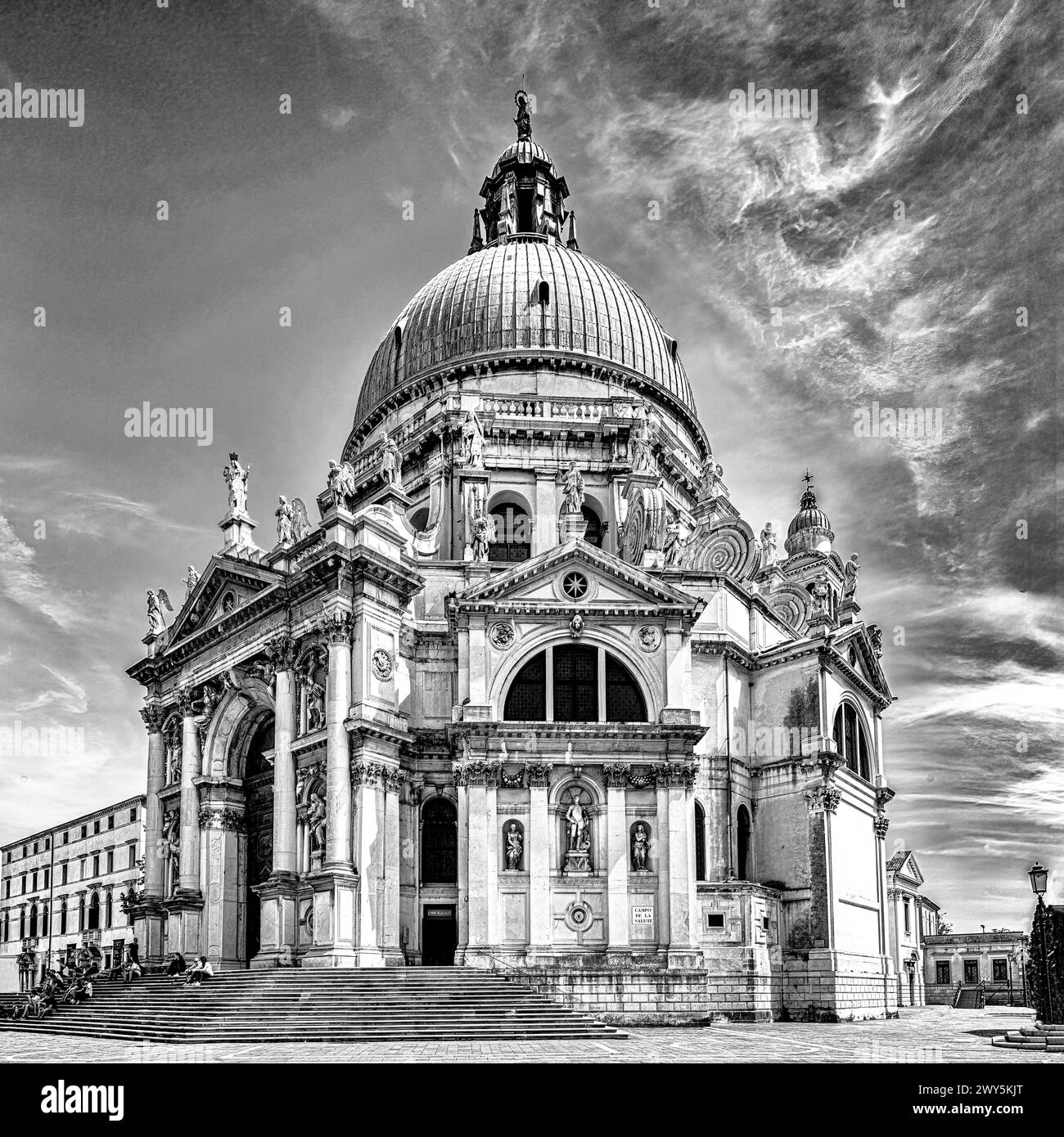 The Basilica of Santa Maria della Salute in Dorsoduro, Venice on a ...