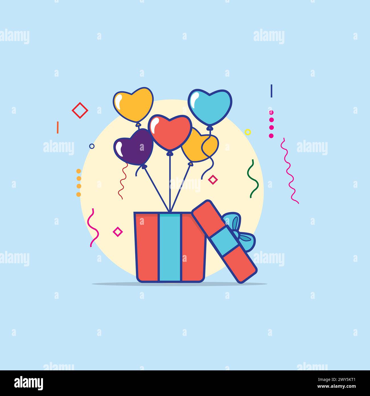 Realistic present box glossy Stock Vector Images - Alamy