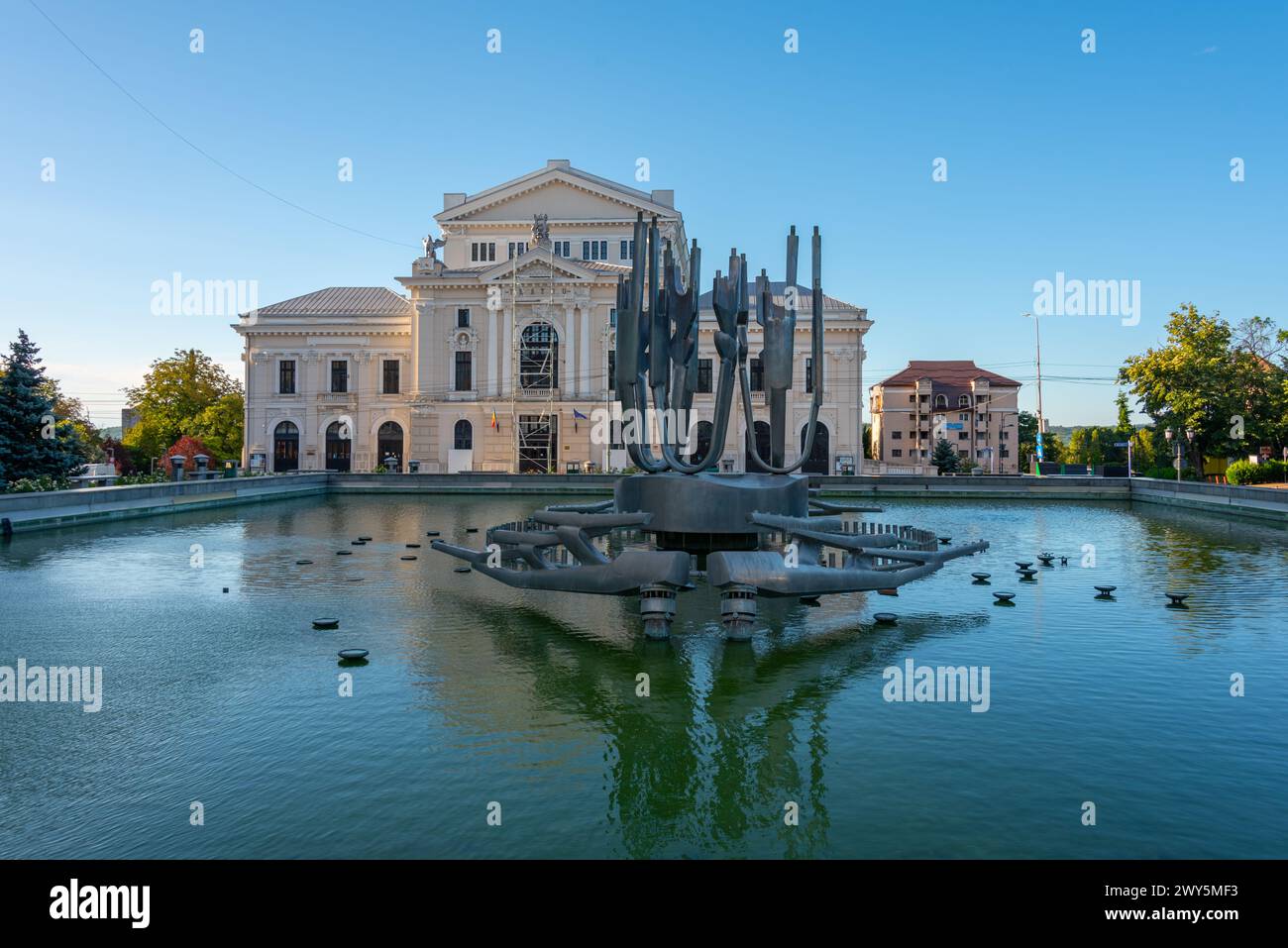 kinetic fountain and the palace of culture in Drobeta-Turnu Severin in ...
