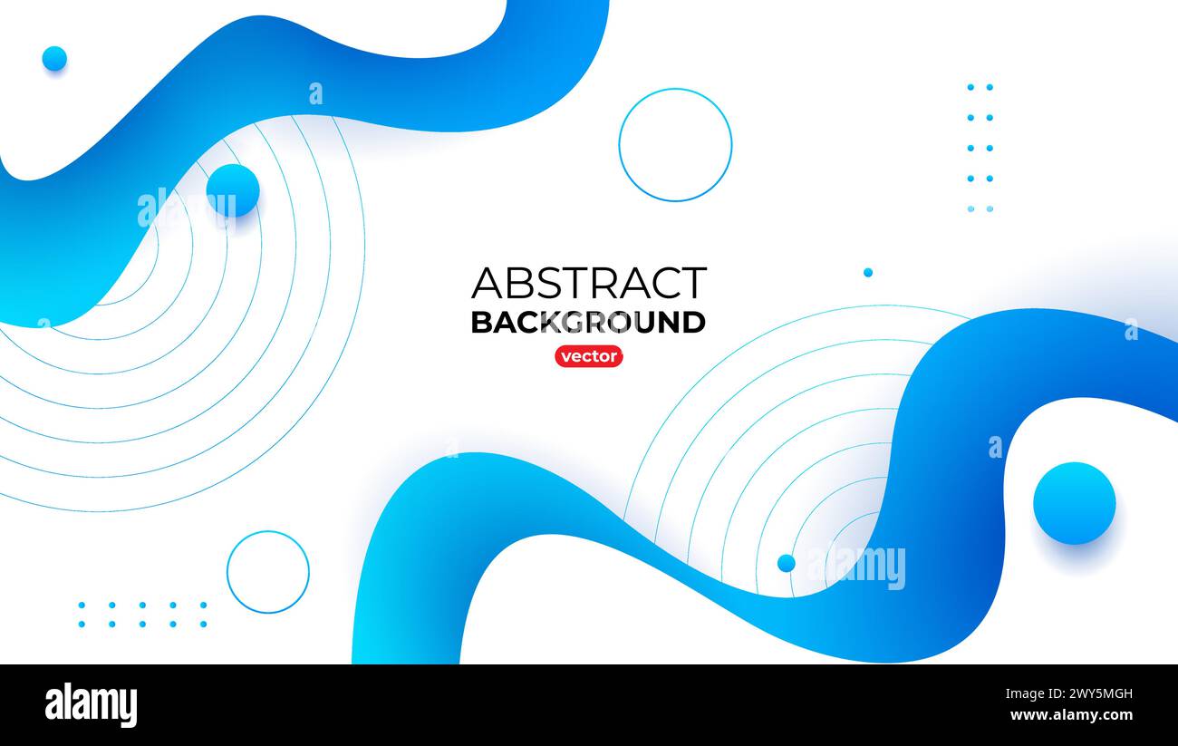 abstract blue and white fluid background with geometric element. vector illustration Stock ...