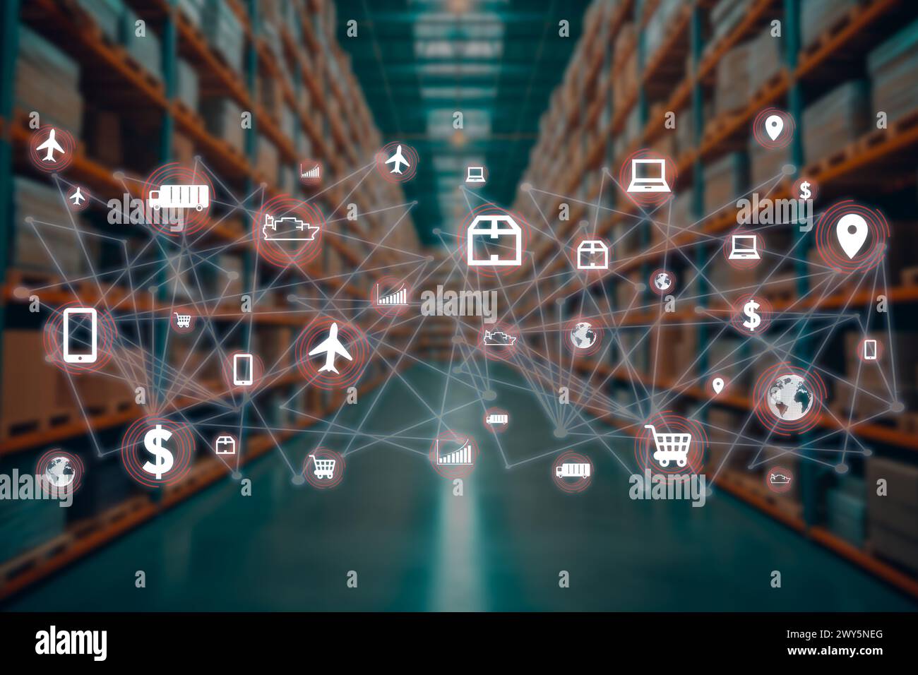 Distribution center concept and international communication network ...