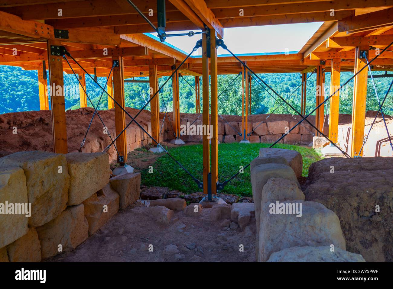 Dacian Fortress Costesti in Orastie mountains in Romania Stock Photo ...