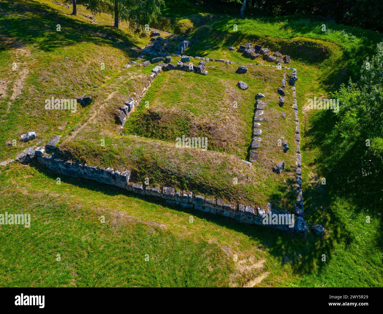 Dacian Fortress Costesti in Orastie mountains in Romania Stock Photo ...
