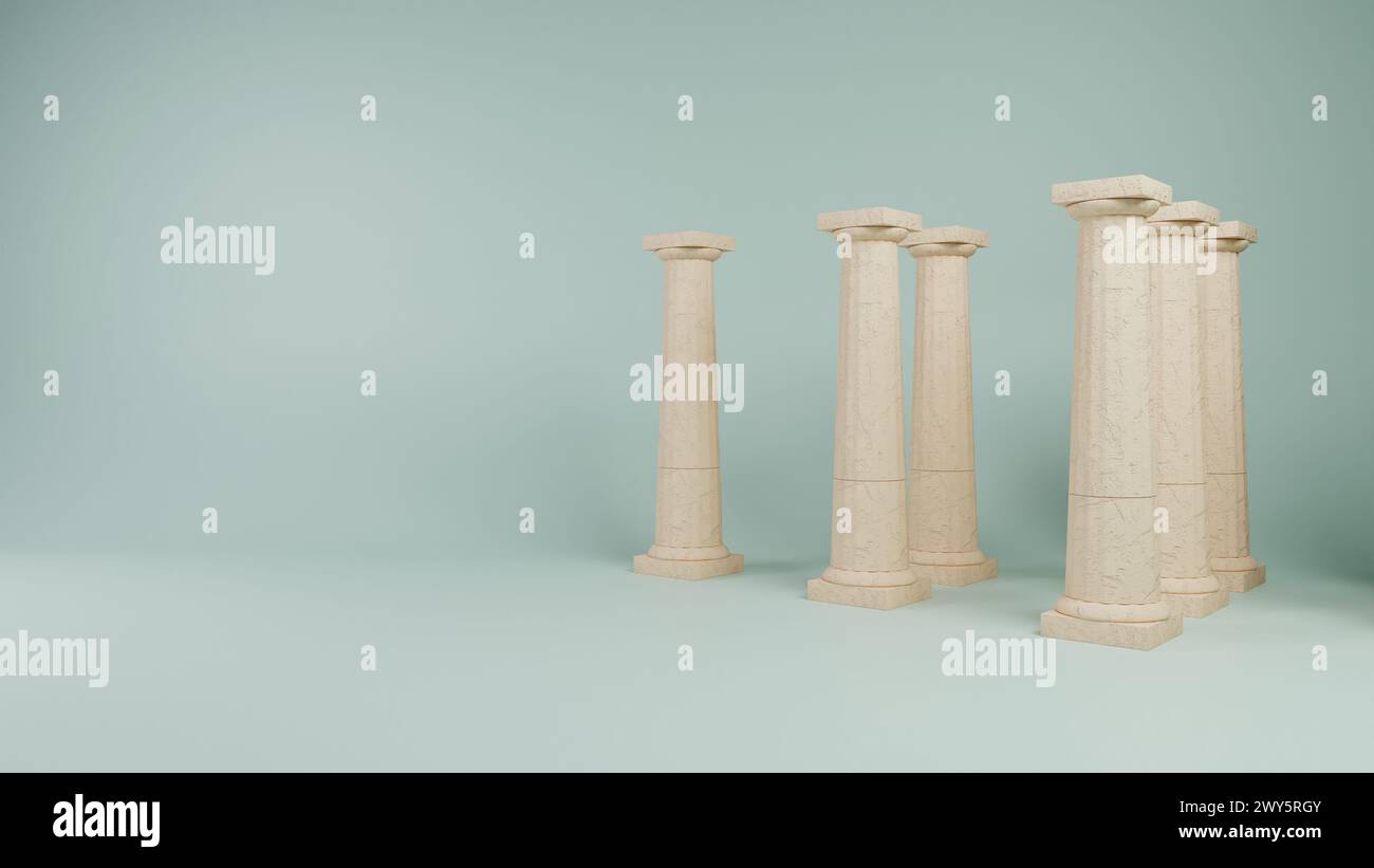 Alignment of Elegance: The Classical Column Collection Stock Photo - Alamy