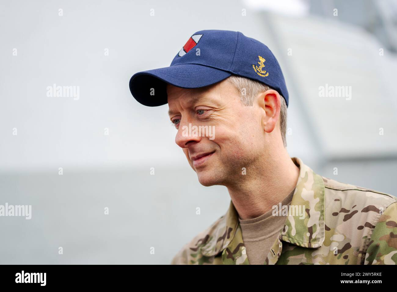 Korsoer, April 4, 2024. Ship Chief Sune Lund as the frigate Iver ...