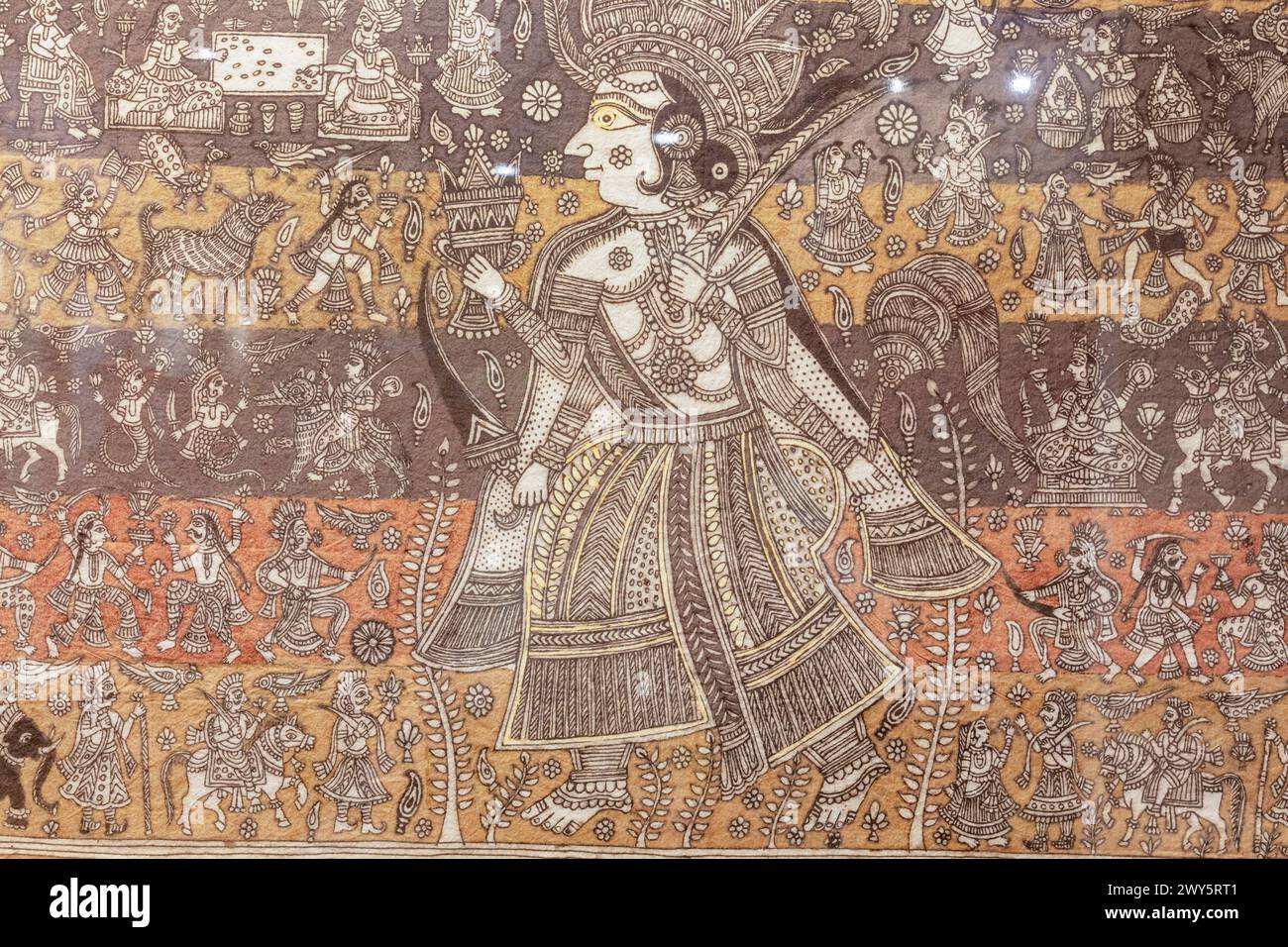 Traditional painted textile, National Crafts Museum, New Delhi, India ...