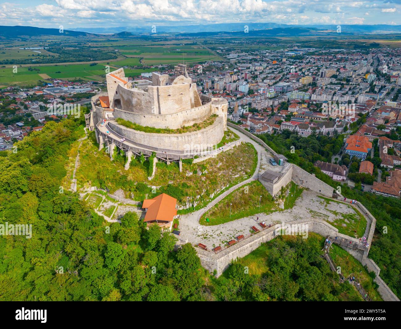 The Fortress of Deva and surrounding countryside in Romania Stock Photo - Alamy