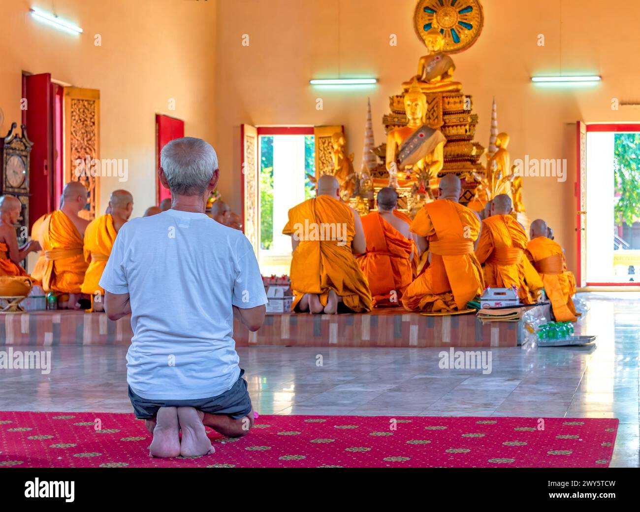 Wat Kaeng Khoi, Saraburi, Thailand, March 24,2024: Inside the chapel ...
