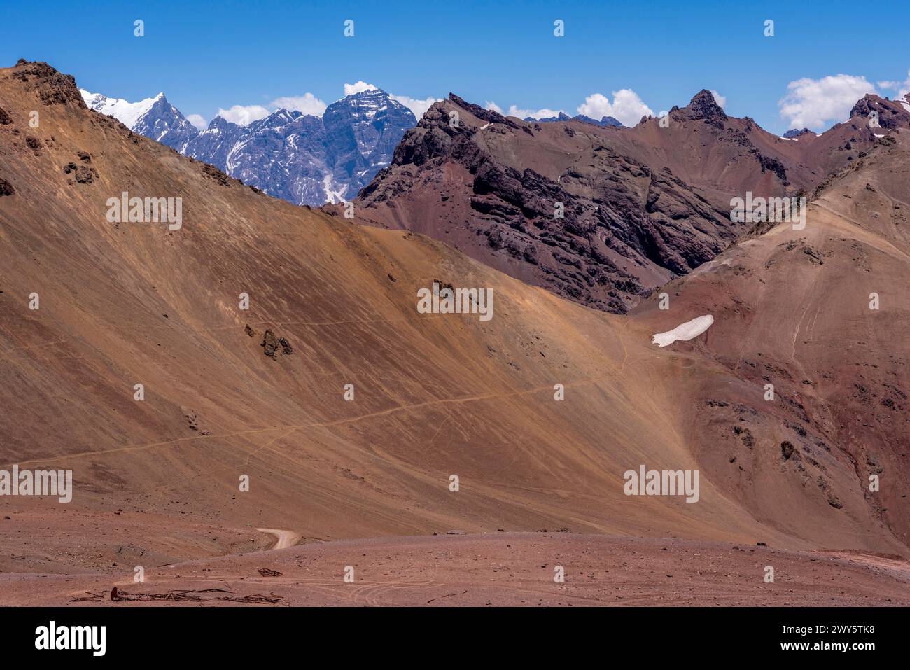 A View of The Andes Mountains From The Argentine Side Of The Argentine ...