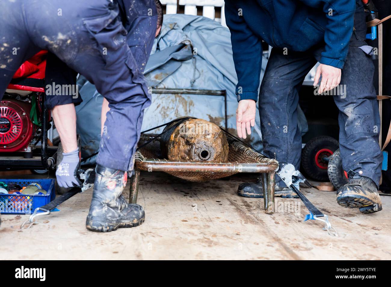 Berlin, Germany. 04th Apr, 2024. A Soviet world war bomb of the type ...