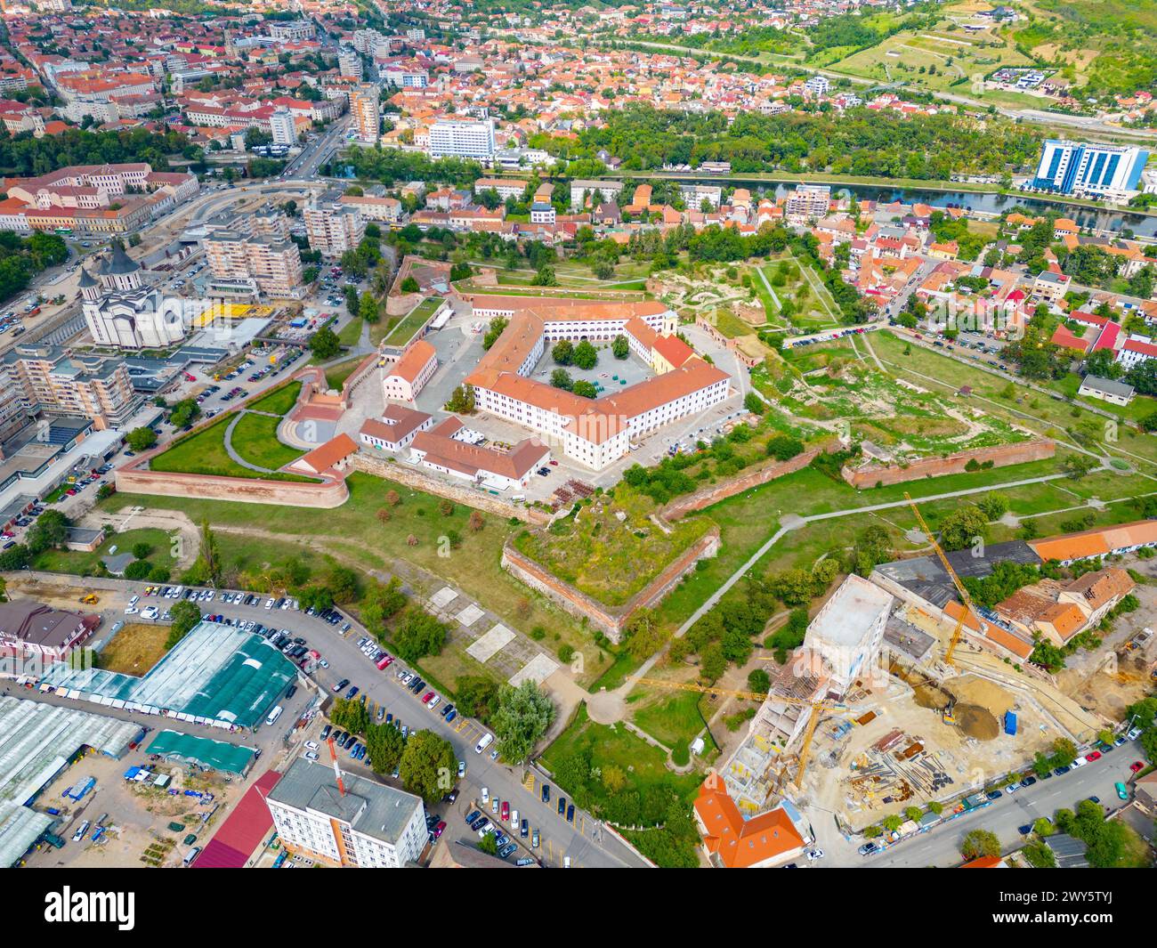 Panorama view of Oradea Fortress during a summer day in Romania Stock ...