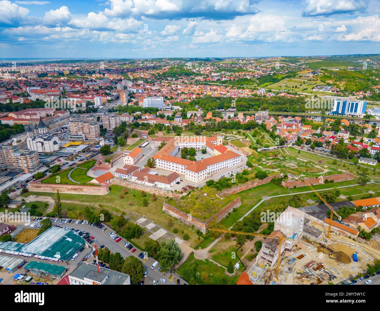 Panorama view of Oradea Fortress during a summer day in Romania Stock ...