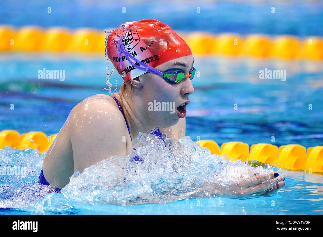 Libby Freeman in action during the Women's 400m IM Heats on day three of the 2024 British ...
