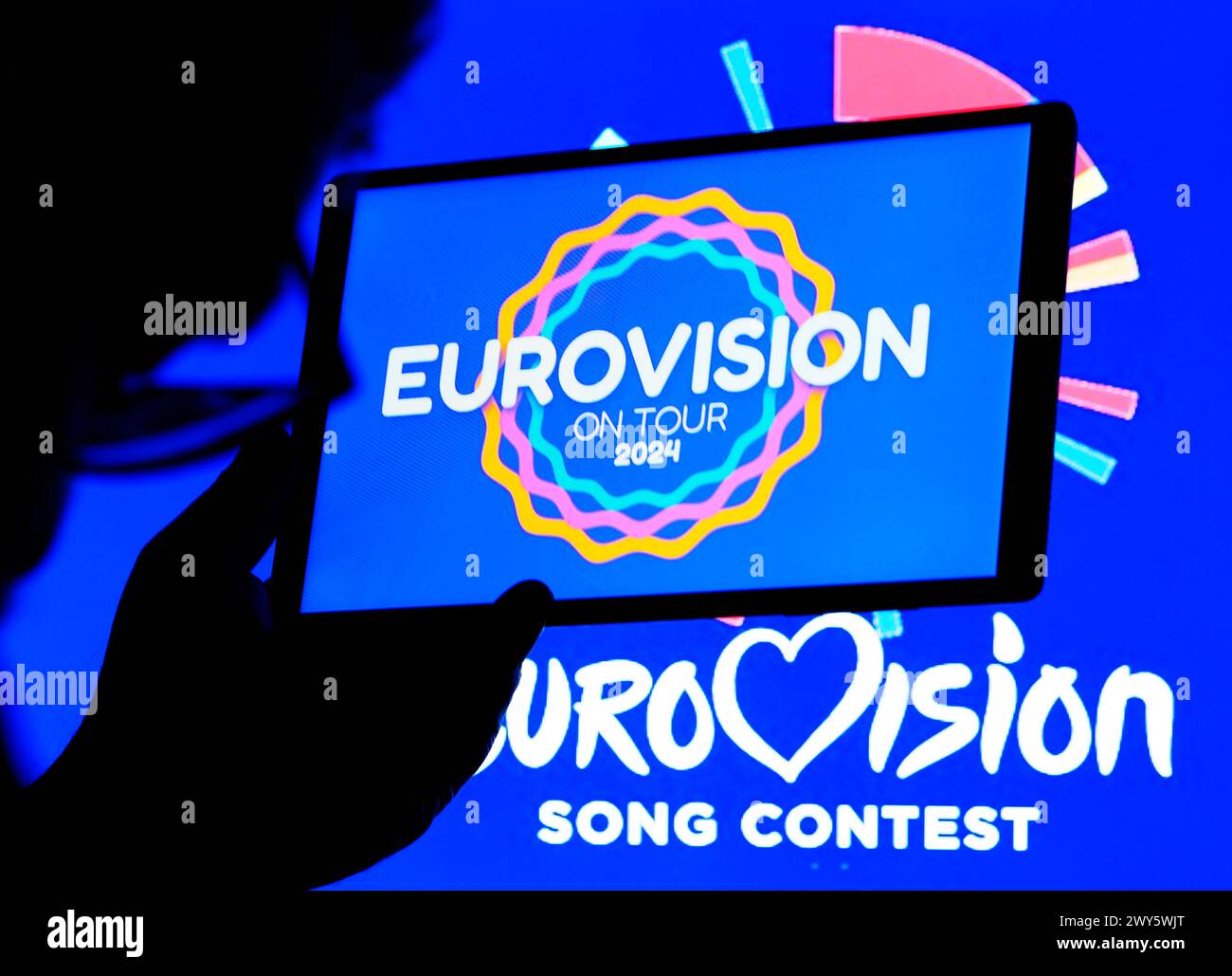 Germany - April 4, 2024: IIn this photo illustration, Eurovision Song ...