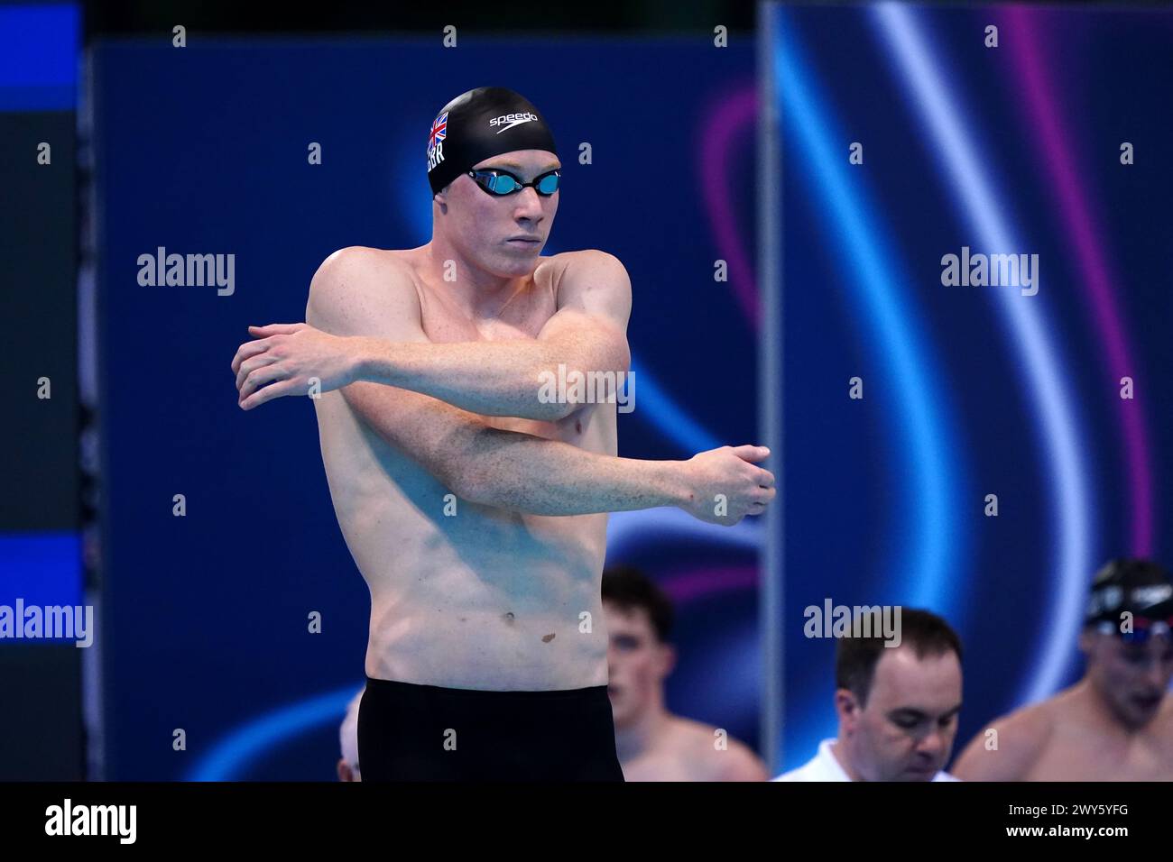 Thomas Dean in action during the Men's 100m Freestyle Heats on day ...