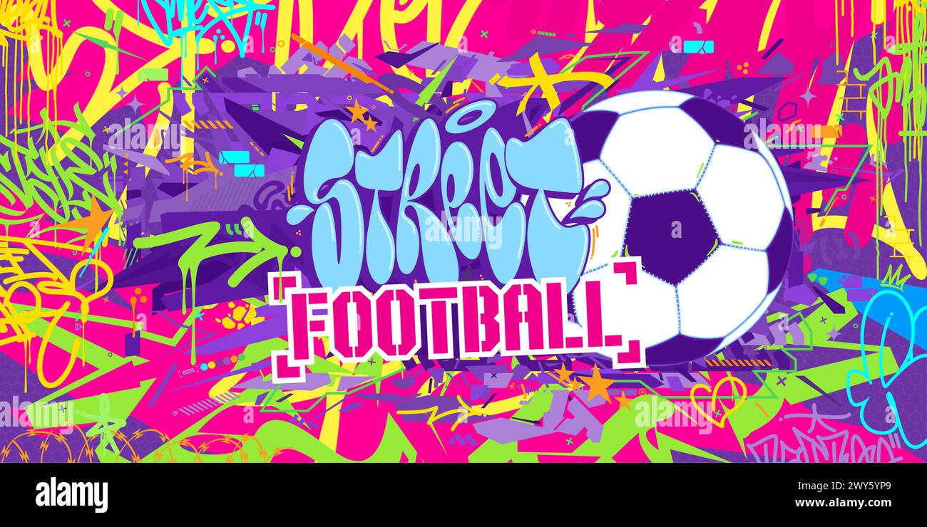 Abstract Hip Hop Urban Street Art Graffiti Style Soccer Or Football ...