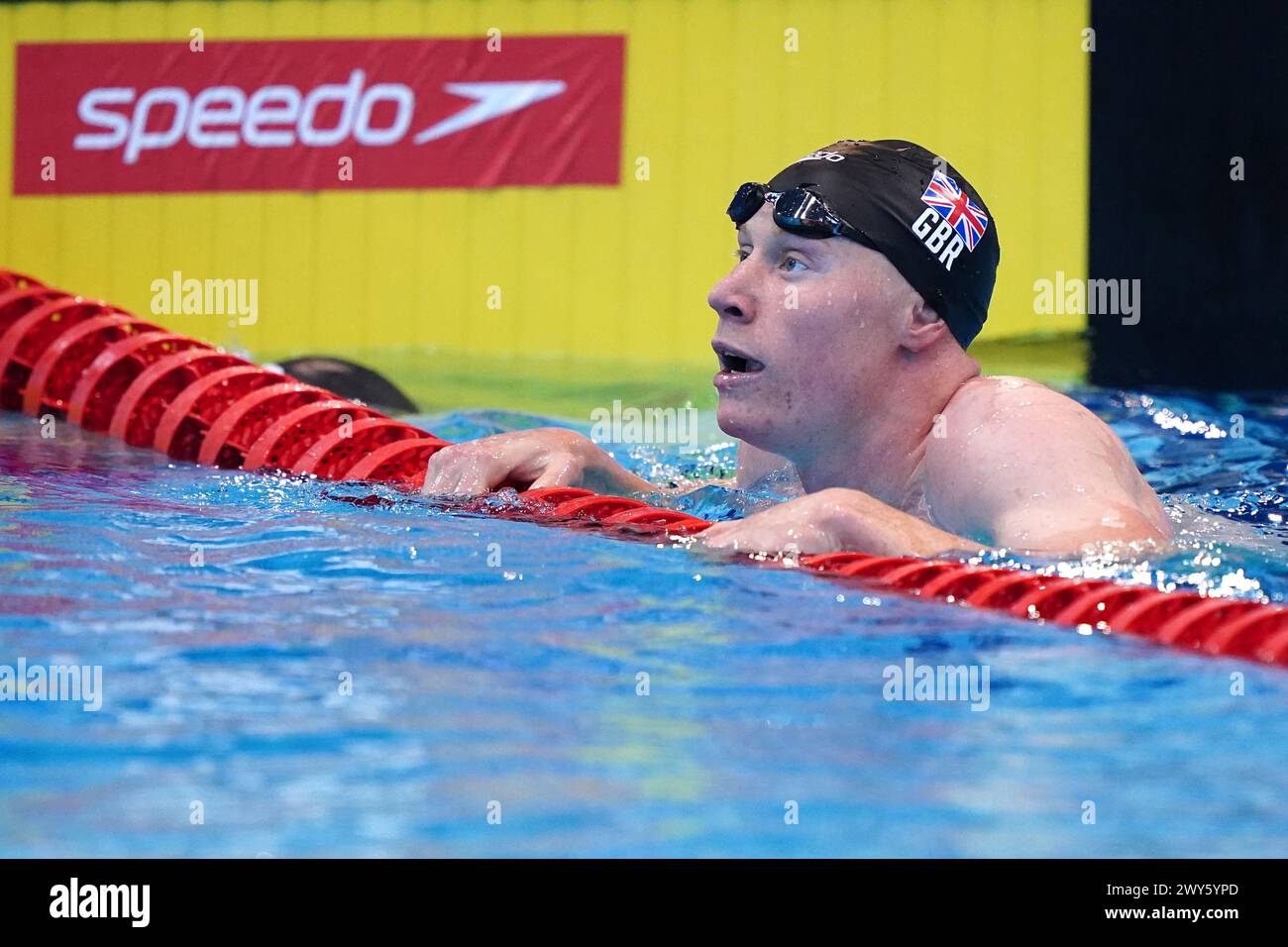 Thomas Dean in action during the Men's 100m Freestyle Heats on day ...