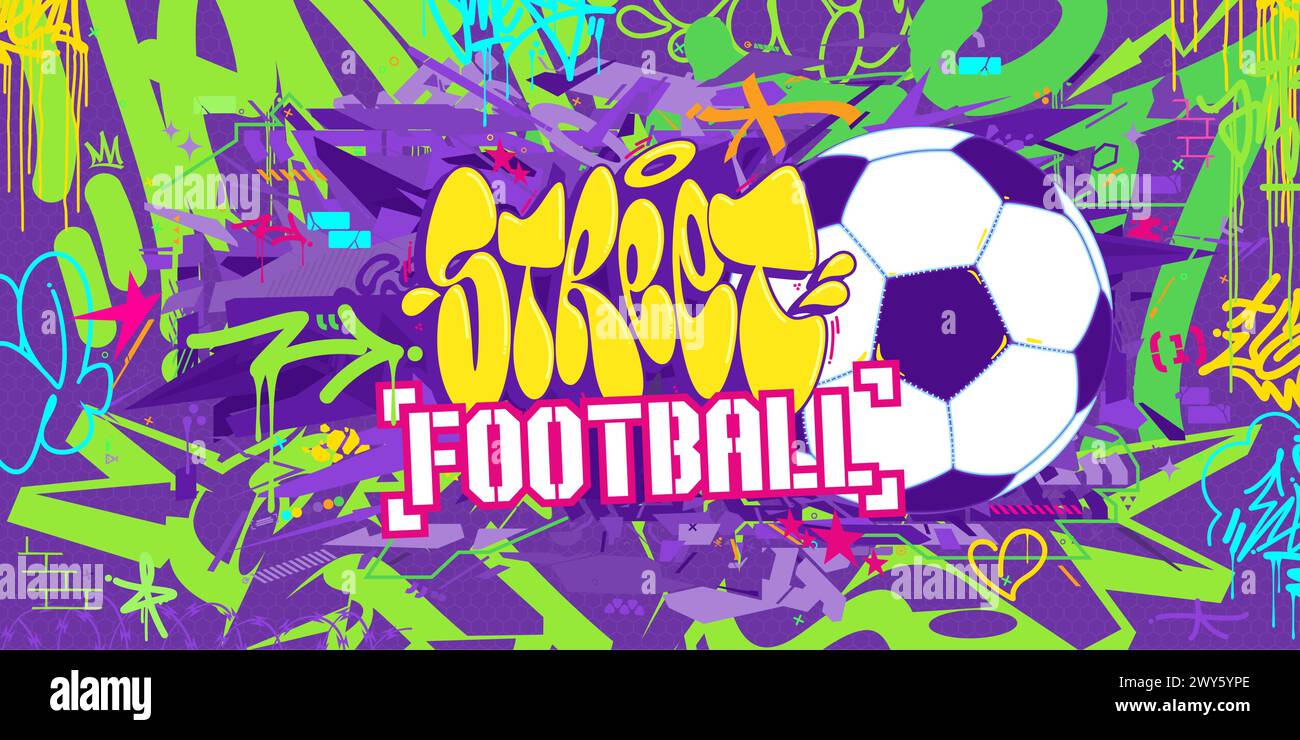 Abstract Hip Hop Urban Street Art Graffiti Style Soccer Or Football ...