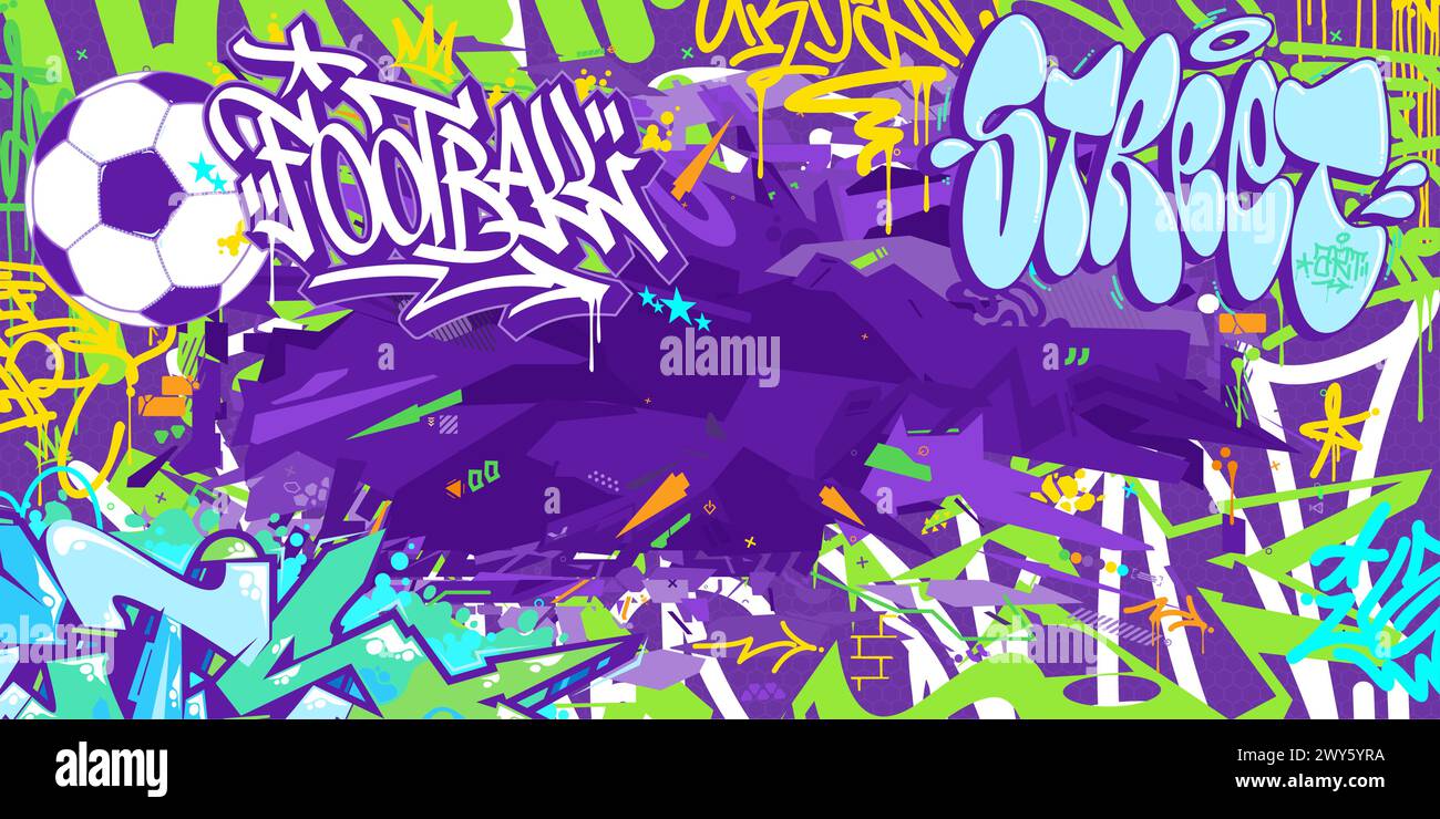 Cool Abstract Hip Hop Urban Street Art Graffiti Style Soccer Or ...