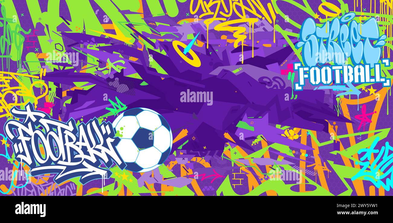 Cool Abstract Hip Hop Urban Street Art Graffiti Style Soccer Or ...