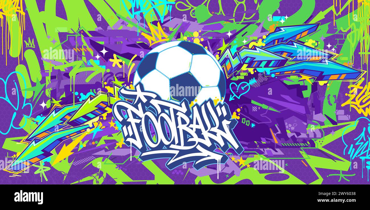 Cool Abstract Hip Hop Urban Street Art Graffiti Style Soccer Or ...