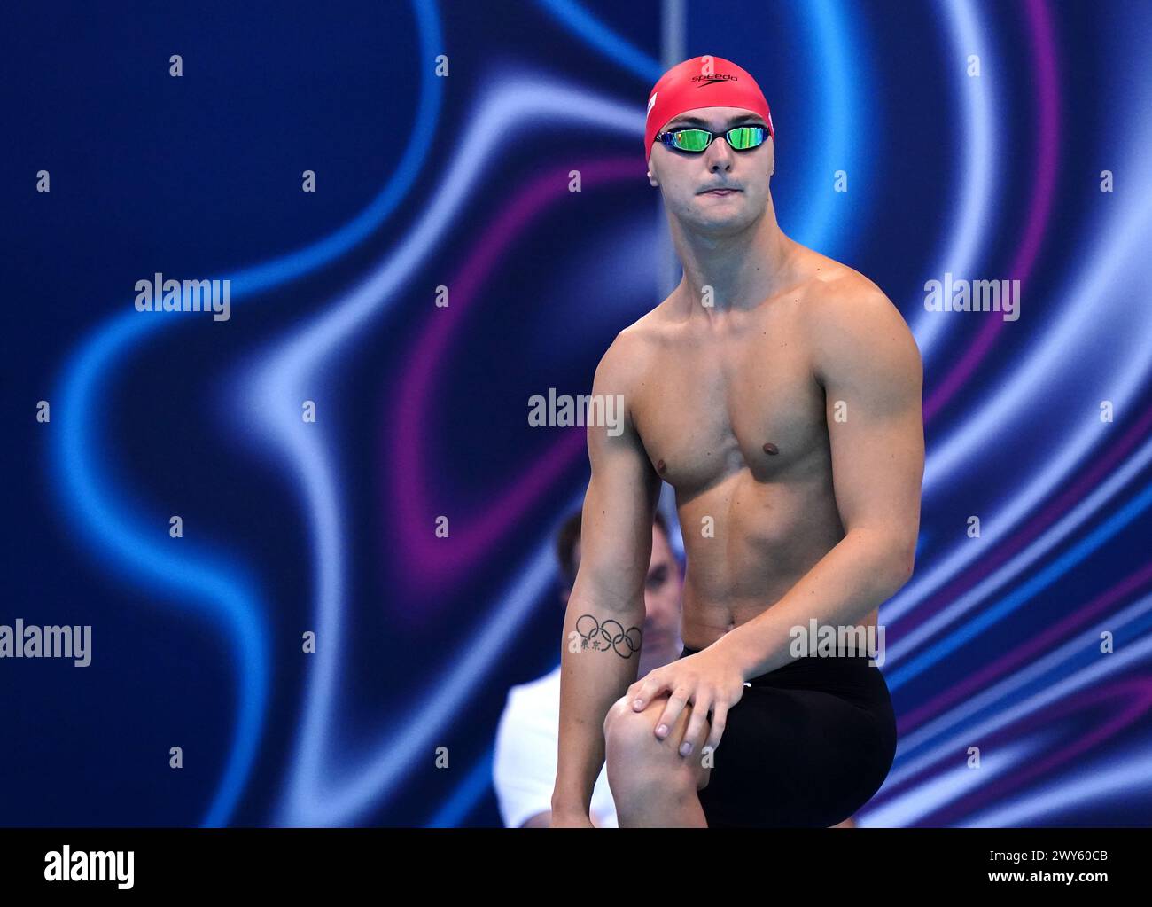 Jacob Whittle in action during the Men's 100m Freestyle Heats on day ...