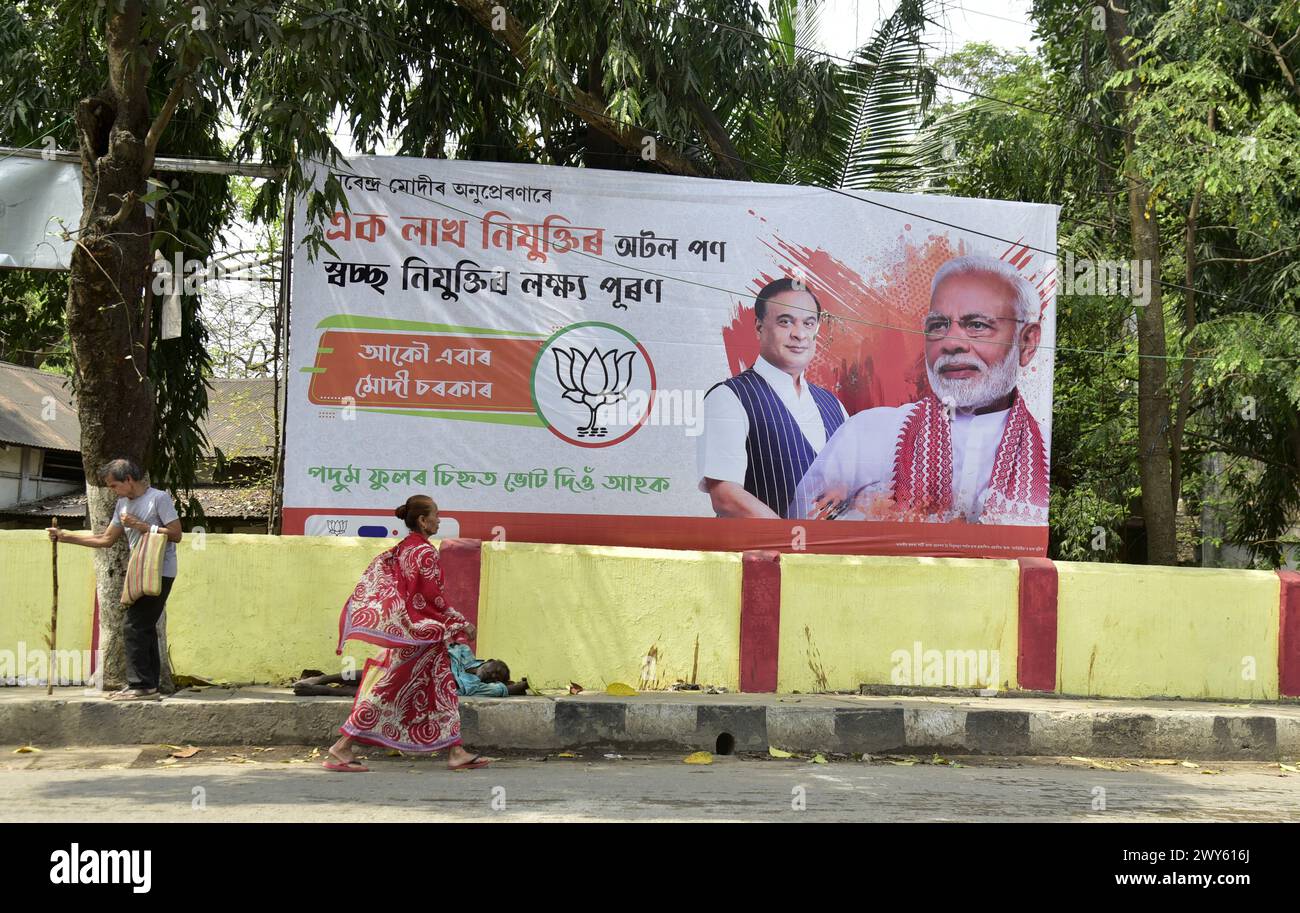 Election hoarding assam 2 jpg hi-res stock photography and images - Alamy