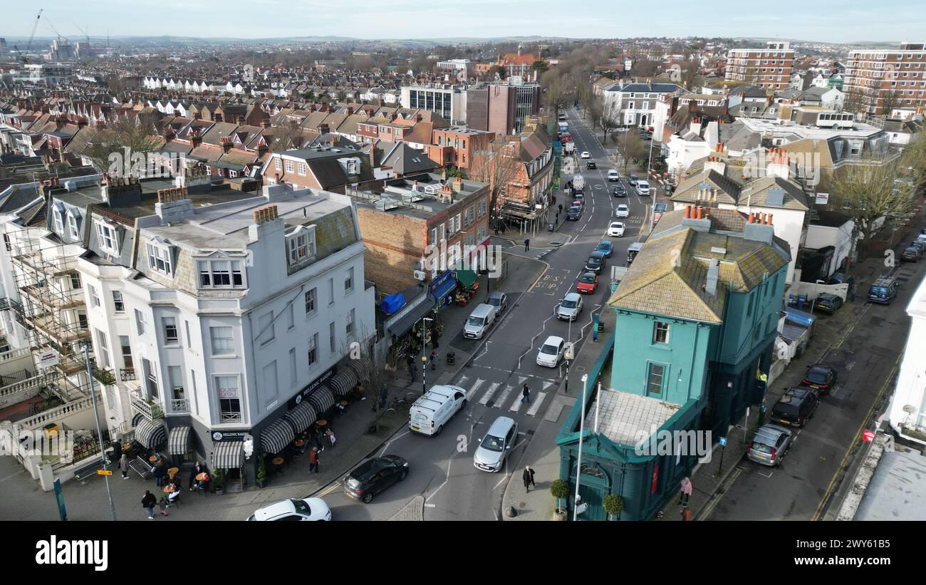 Brighton East sussex, aerial view from Five ways Stock Photo - Alamy