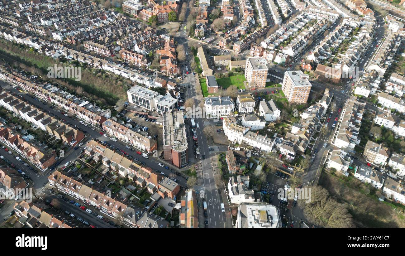 Brighton East sussex, aerial view from Five ways Stock Photo - Alamy