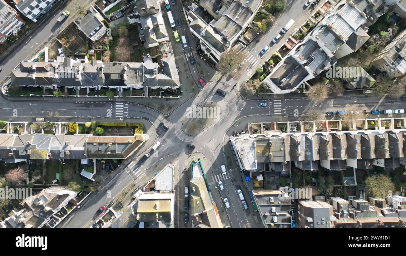 Brighton East sussex, aerial view from Five ways Stock Photo - Alamy