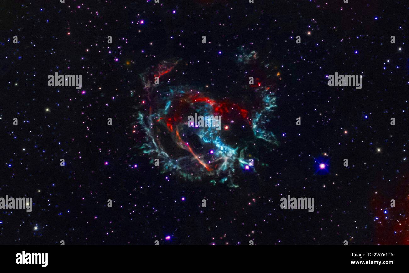 Images of the Hubble Telescope. Part of a series. Digital enhancement ...