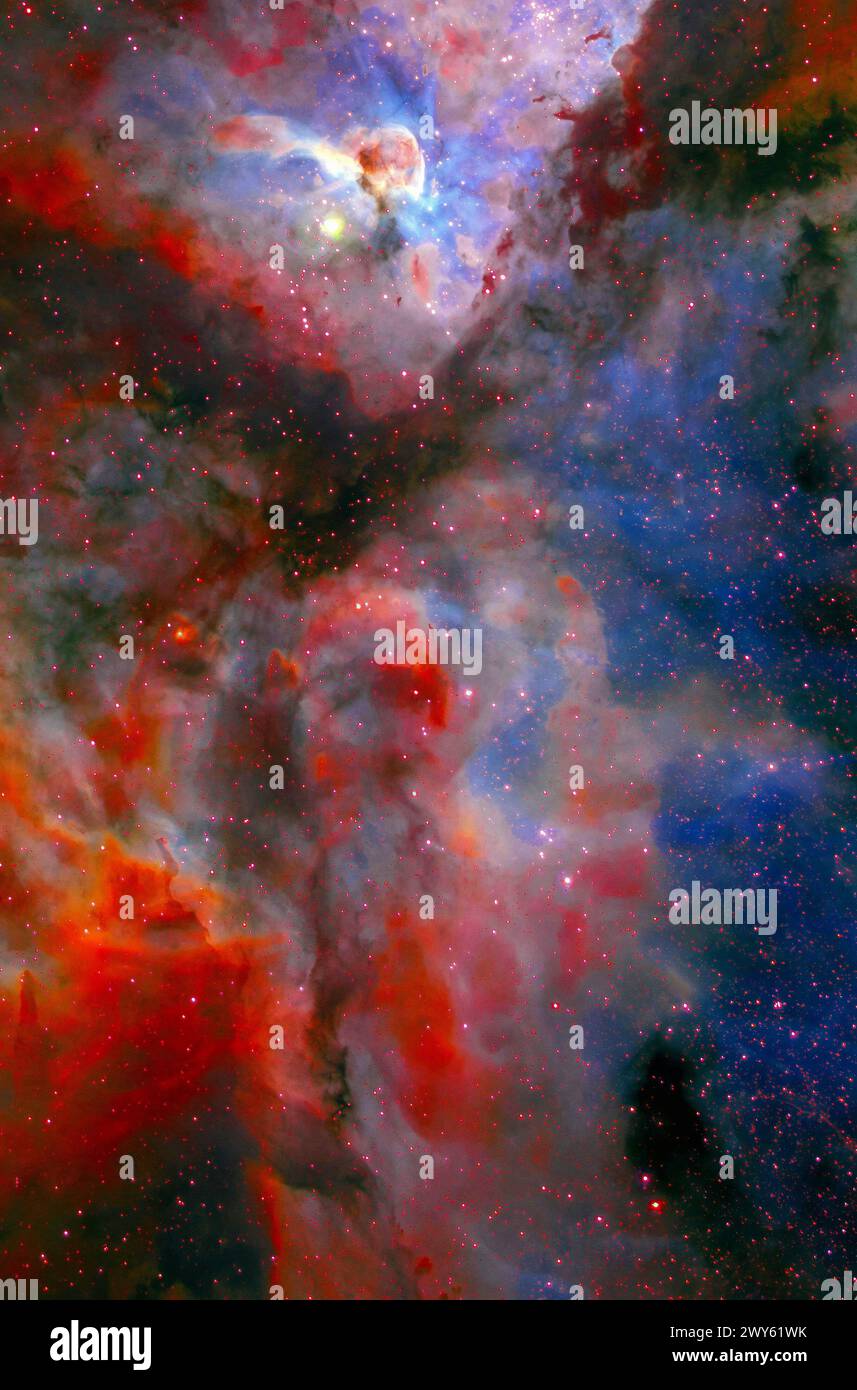 Images of the Hubble Telescope. Part of a series. Digital enhancement ...