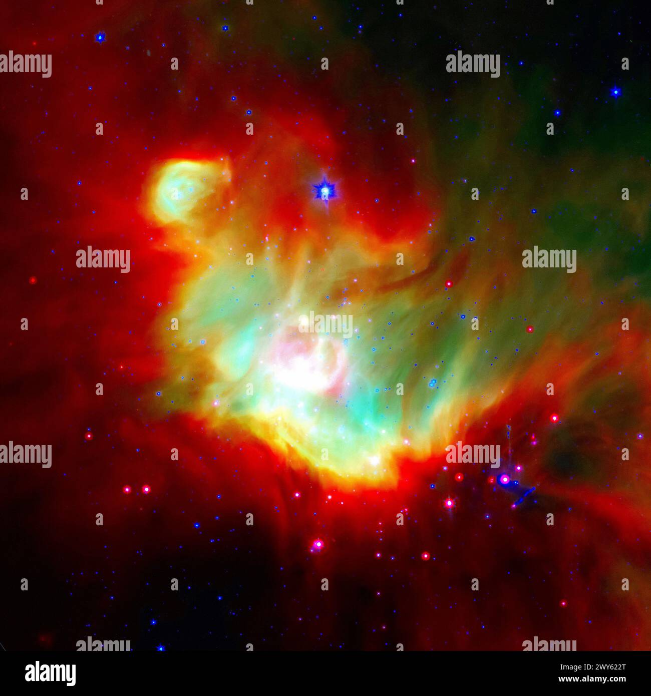 Images of the Hubble Telescope. Part of a series. Digital enhancement ...