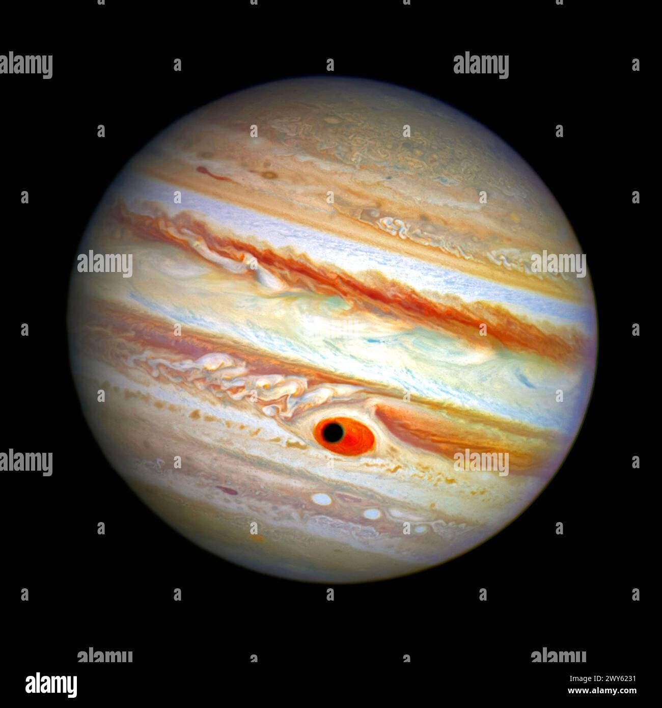 Planet Saturn. Digital enhancement of an image by NASA Stock Photo - Alamy