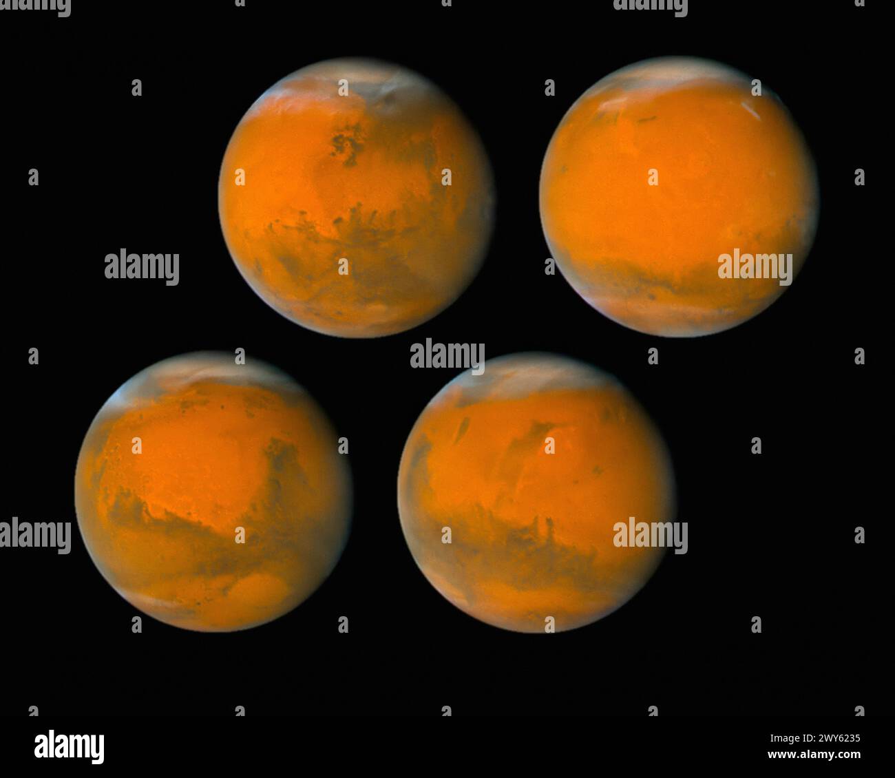 Planet Mars. Digital enhancement of an image by NASA Stock Photo - Alamy