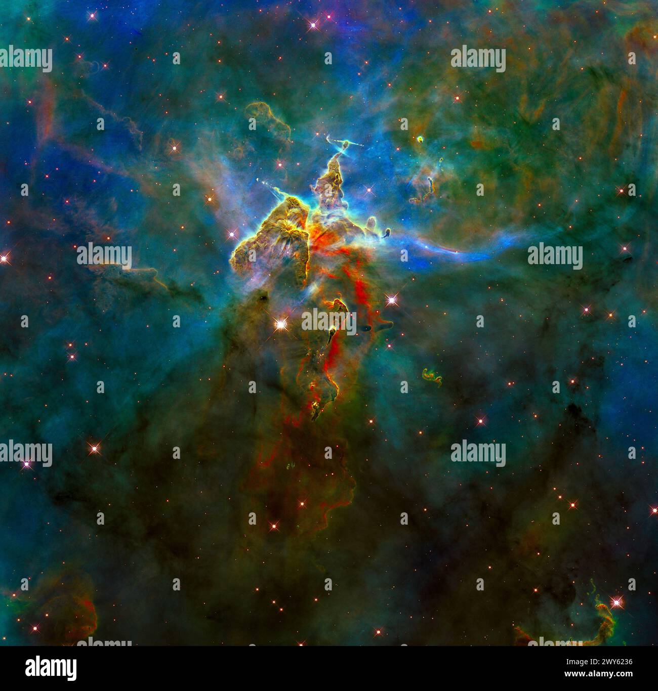 Images of the Hubble Telescope. Part of a series. Digital enhancement ...