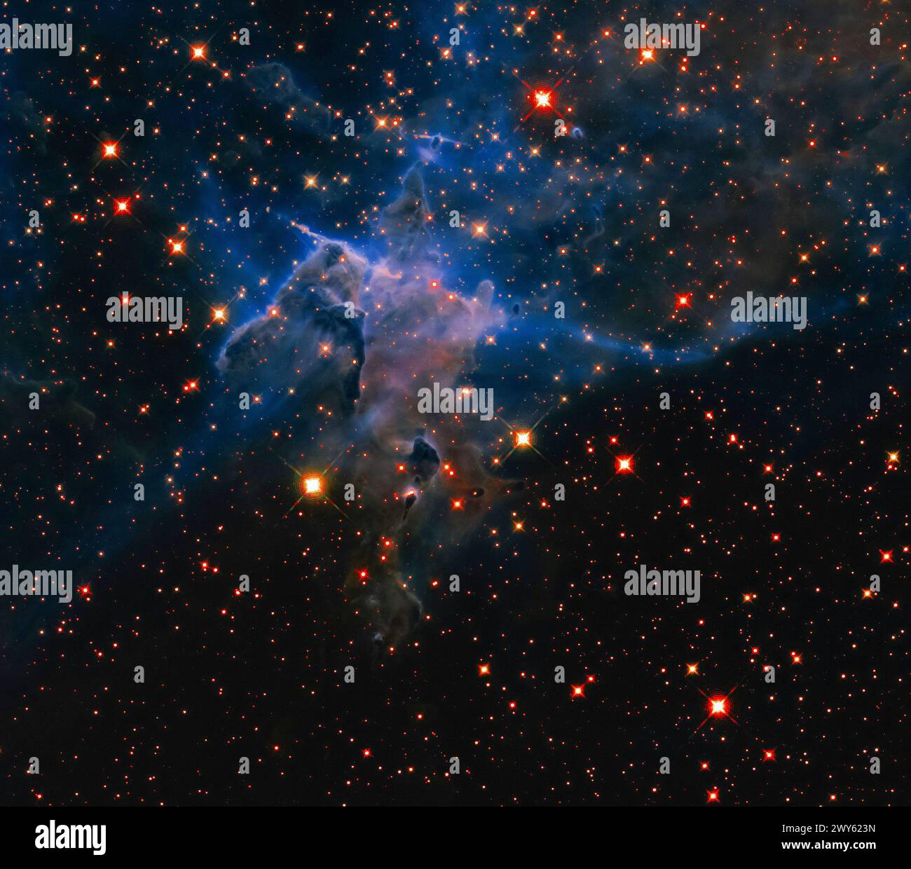 Images of the Hubble Telescope. Part of a series. Digital enhancement ...