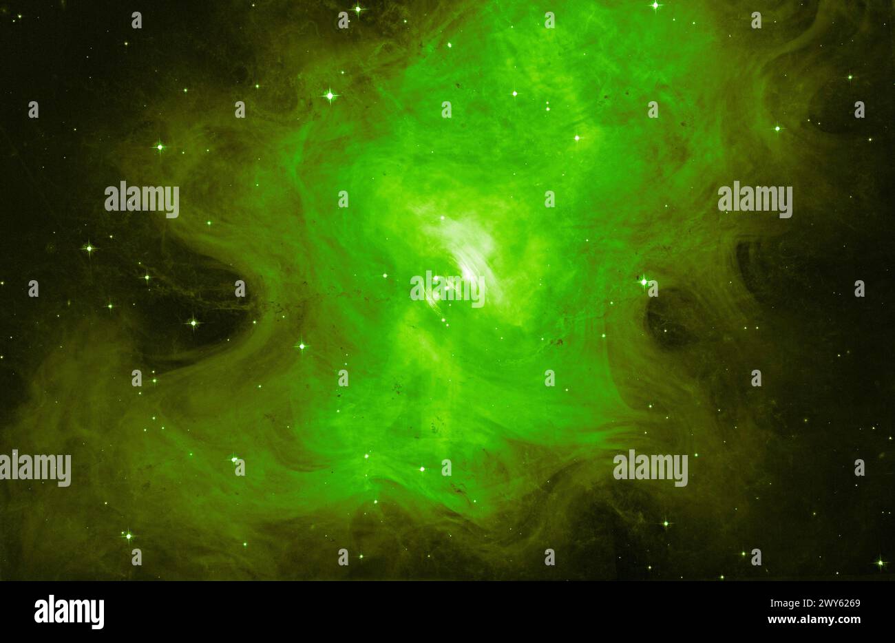 Crab Nebula. Digital enhancement of an image by NASA Stock Photo - Alamy