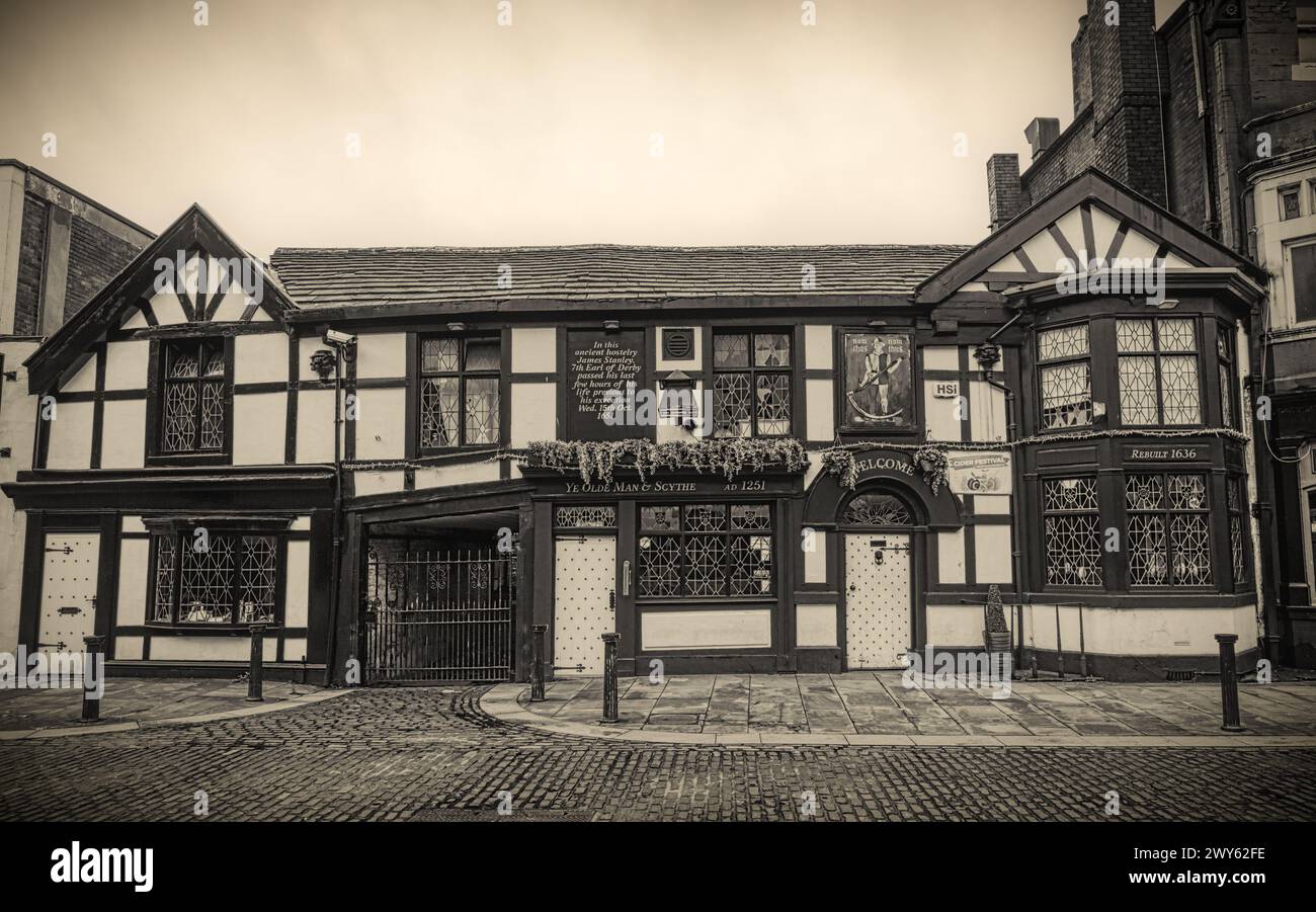Ye olde man and scythe, bolton hi-res stock photography and images - Alamy