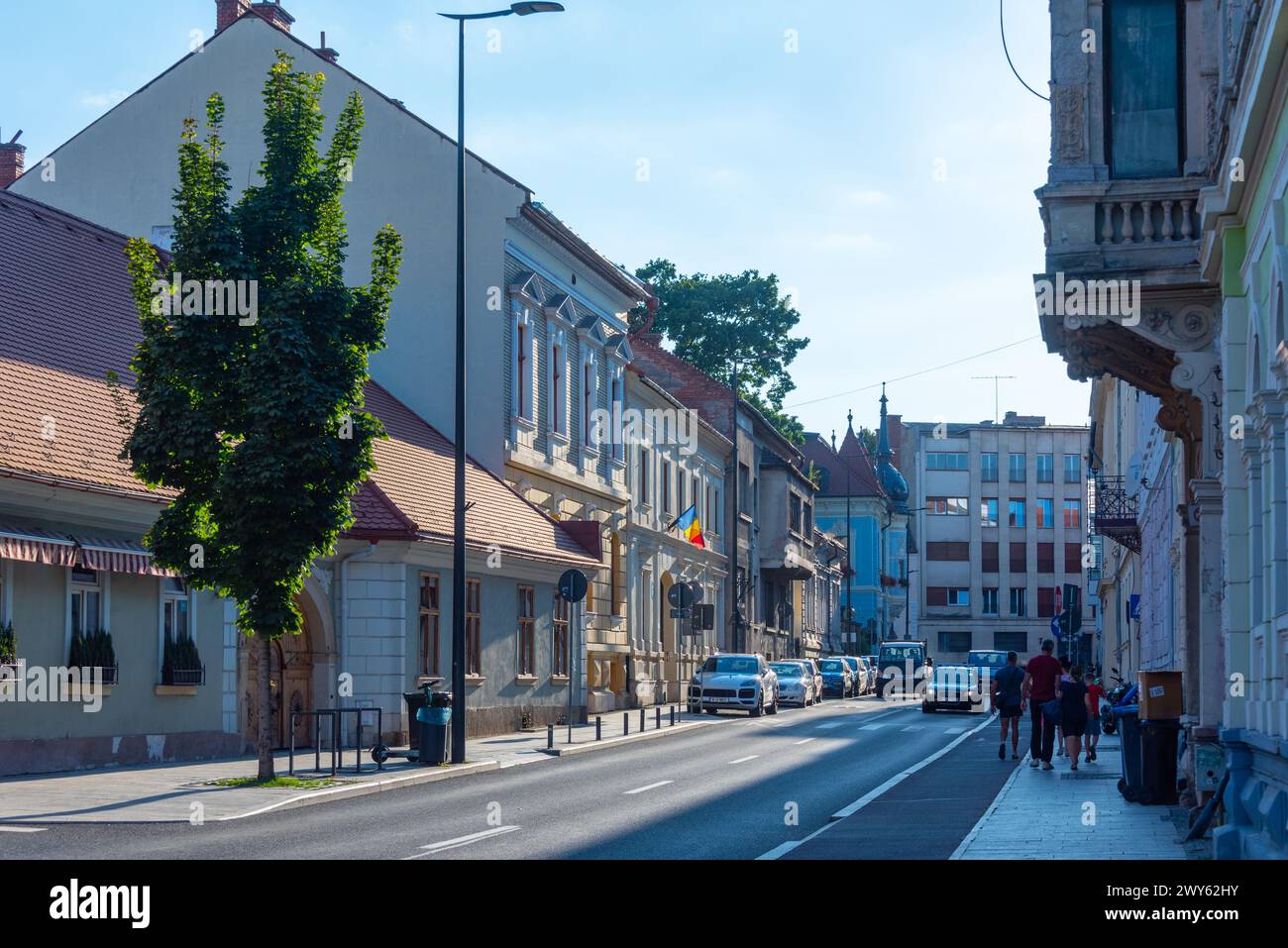 Historical houses in Romanian town Cluj-Napoca Stock Photo - Alamy