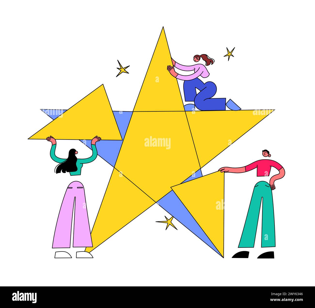 Piecing together Stock Vector Images - Alamy