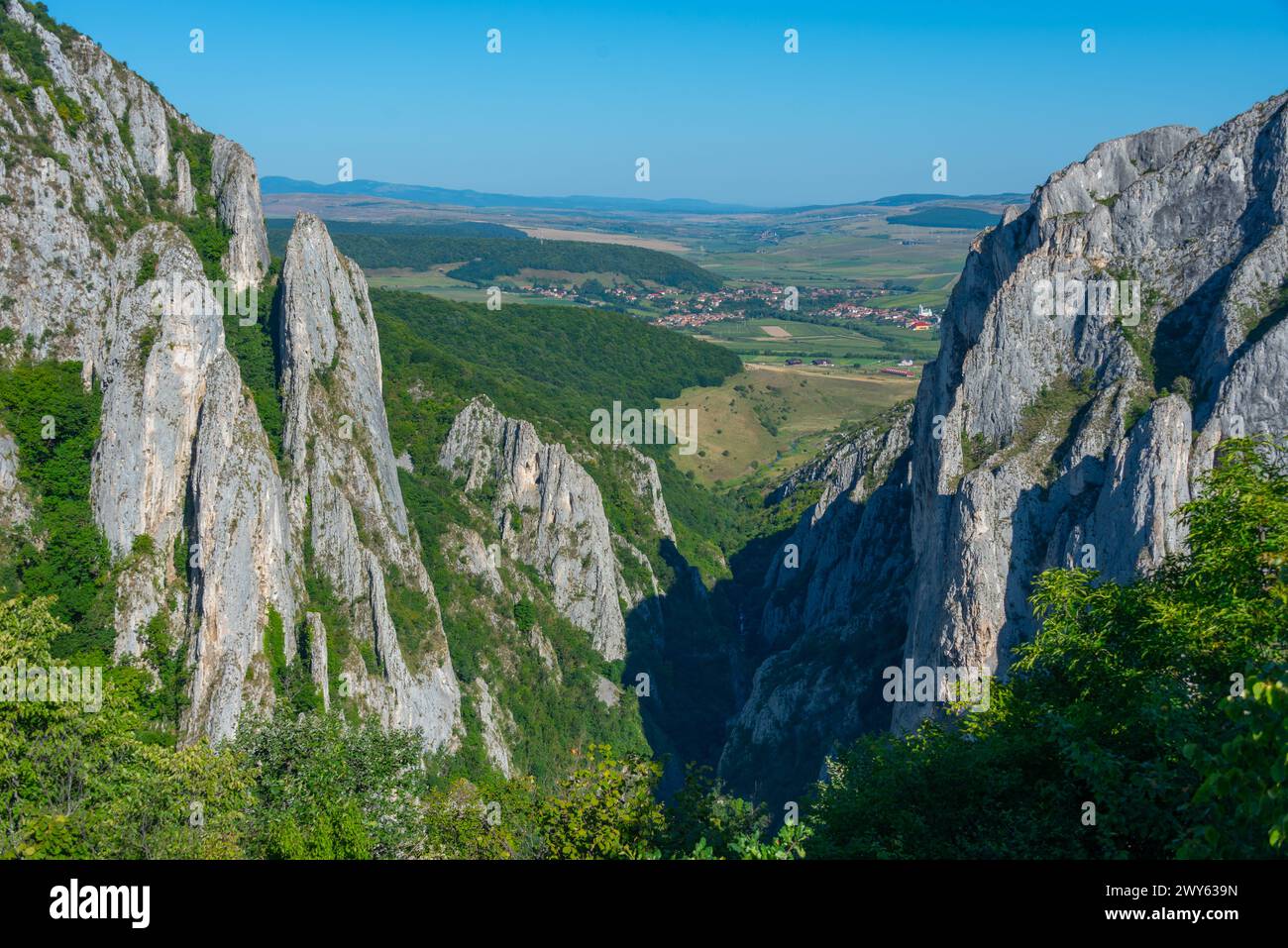 Panorama view of Turda gorge in Romania Stock Photo - Alamy