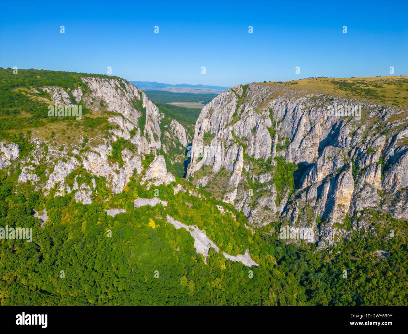 Panorama view of Turda gorge in Romania Stock Photo - Alamy