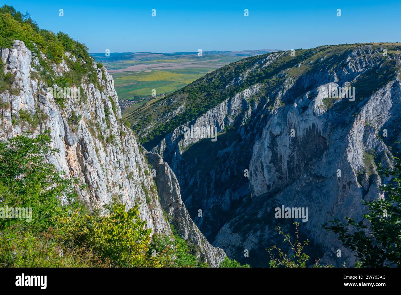Panorama view of Turda gorge in Romania Stock Photo - Alamy