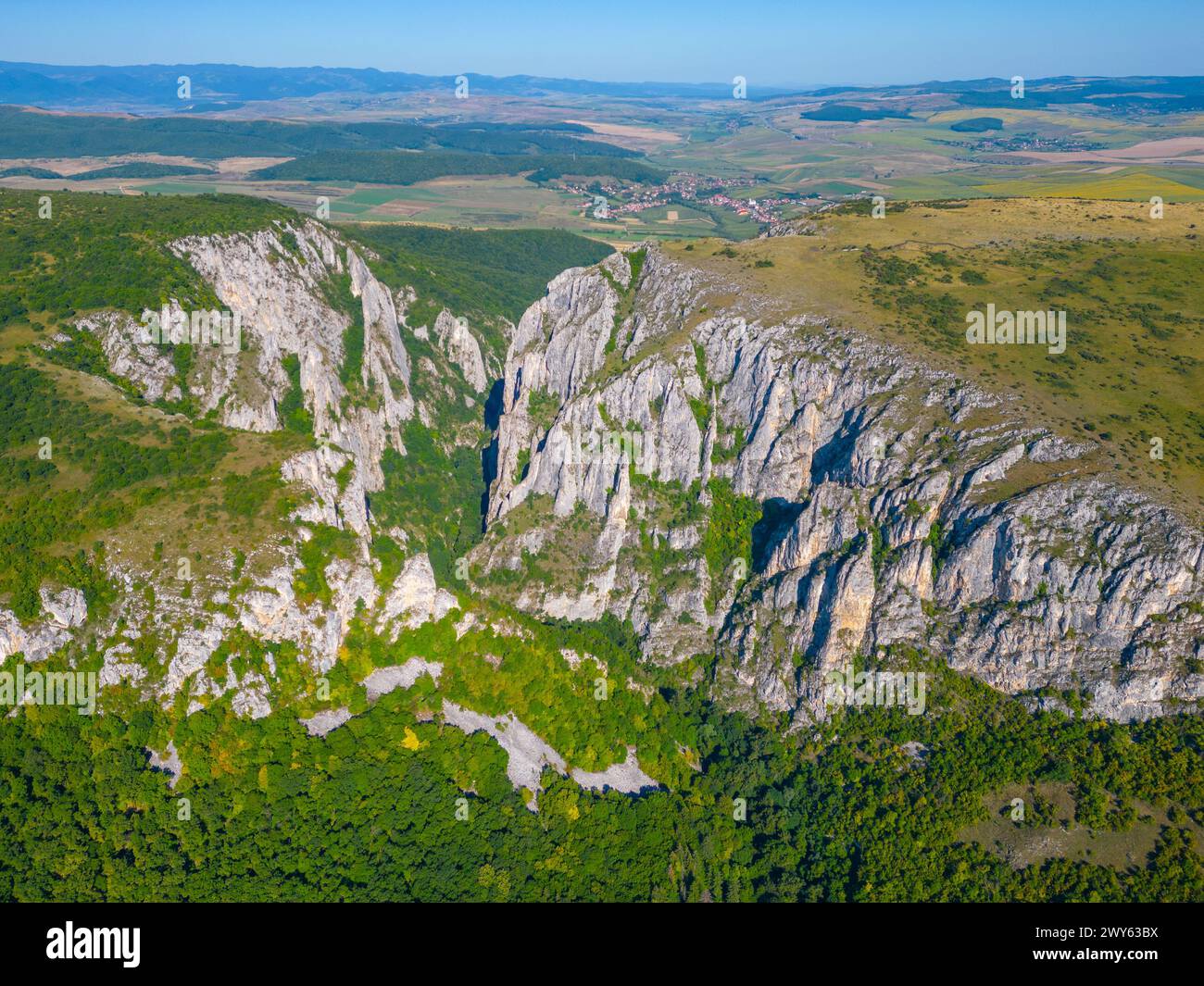 Panorama view of Turda gorge in Romania Stock Photo - Alamy