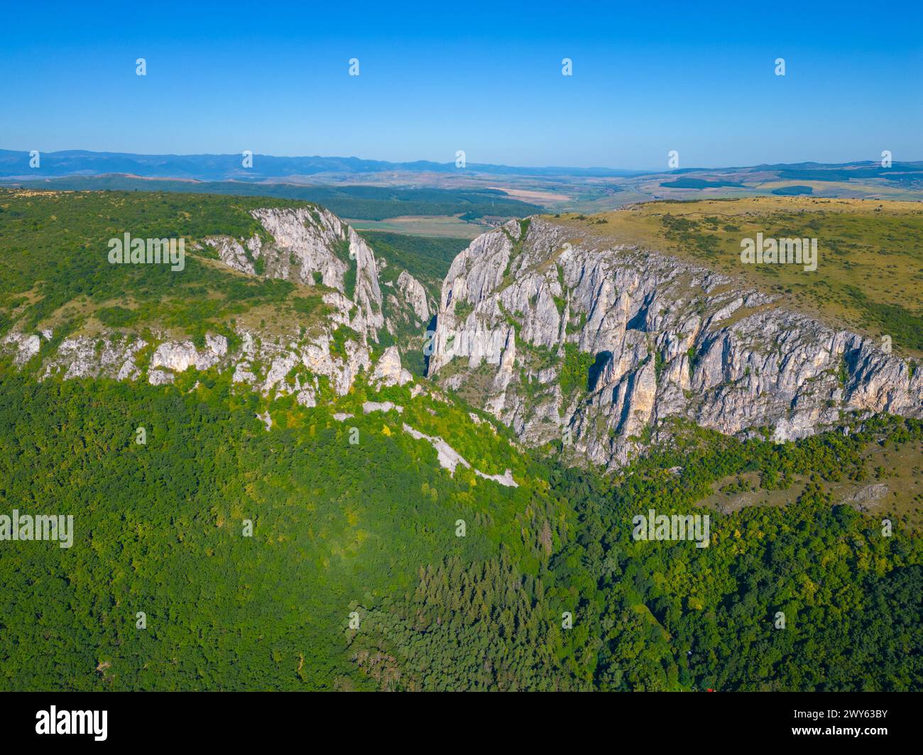 Panorama view of Turda gorge in Romania Stock Photo - Alamy