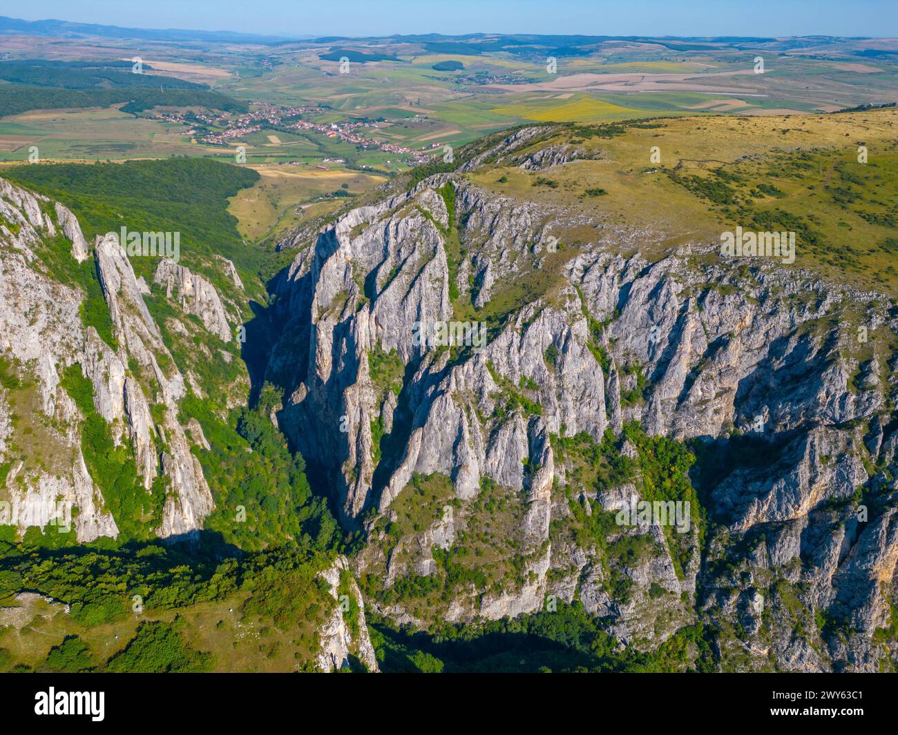 Panorama view of Turda gorge in Romania Stock Photo - Alamy