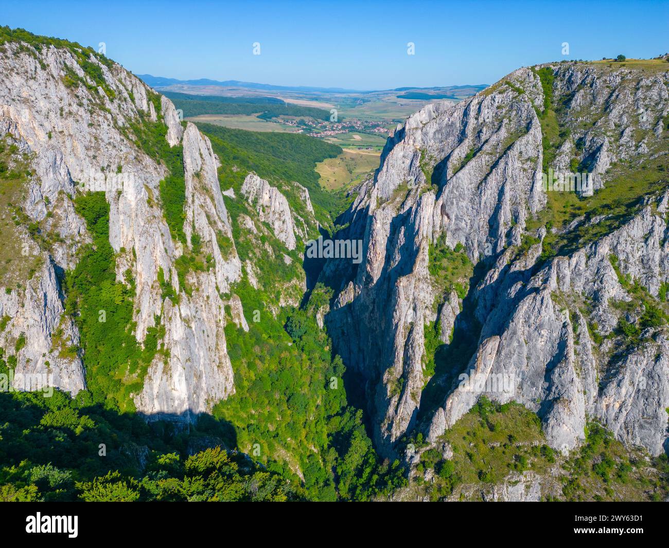 Panorama view of Turda gorge in Romania Stock Photo - Alamy